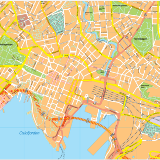 Oslo Vector EPS Map | Vector maps files Illustrator to download